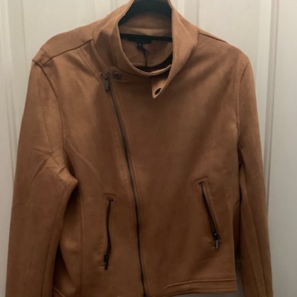 Sky Plus | Jackets & Coats | Nwt Plus Size Suede Motorcycle Jacket 2x ...